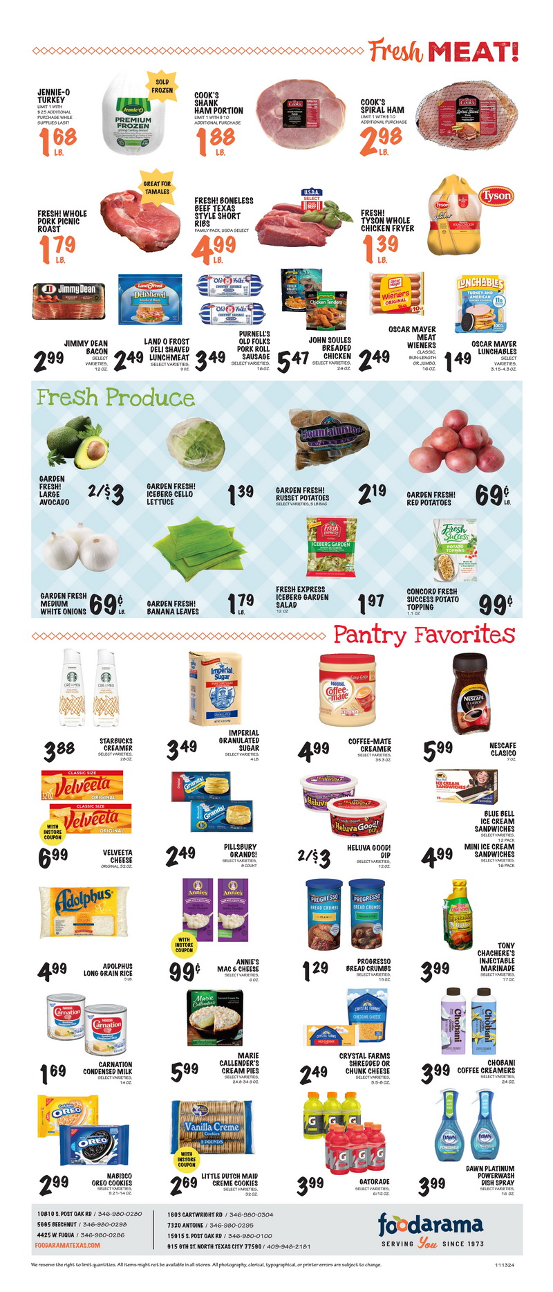 Foodarama Weekly Ad Nov 13 – Nov 19, 2024