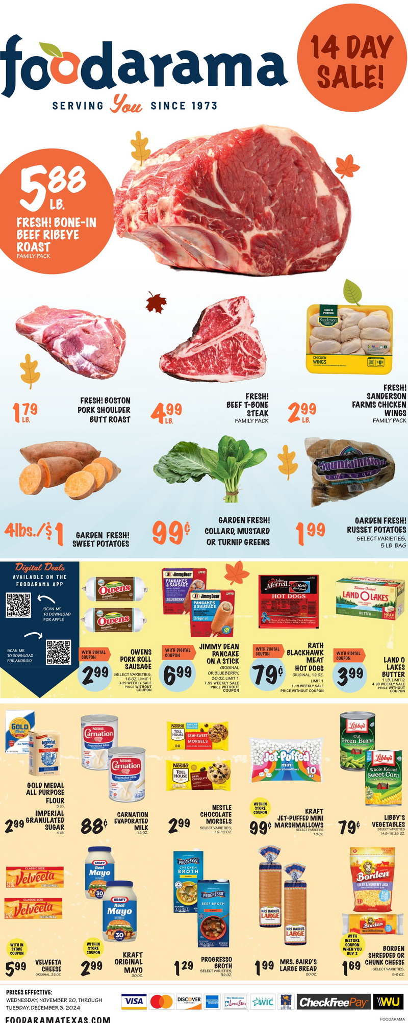 Foodarama Weekly Ad Nov 20 – Dec 03, 2024