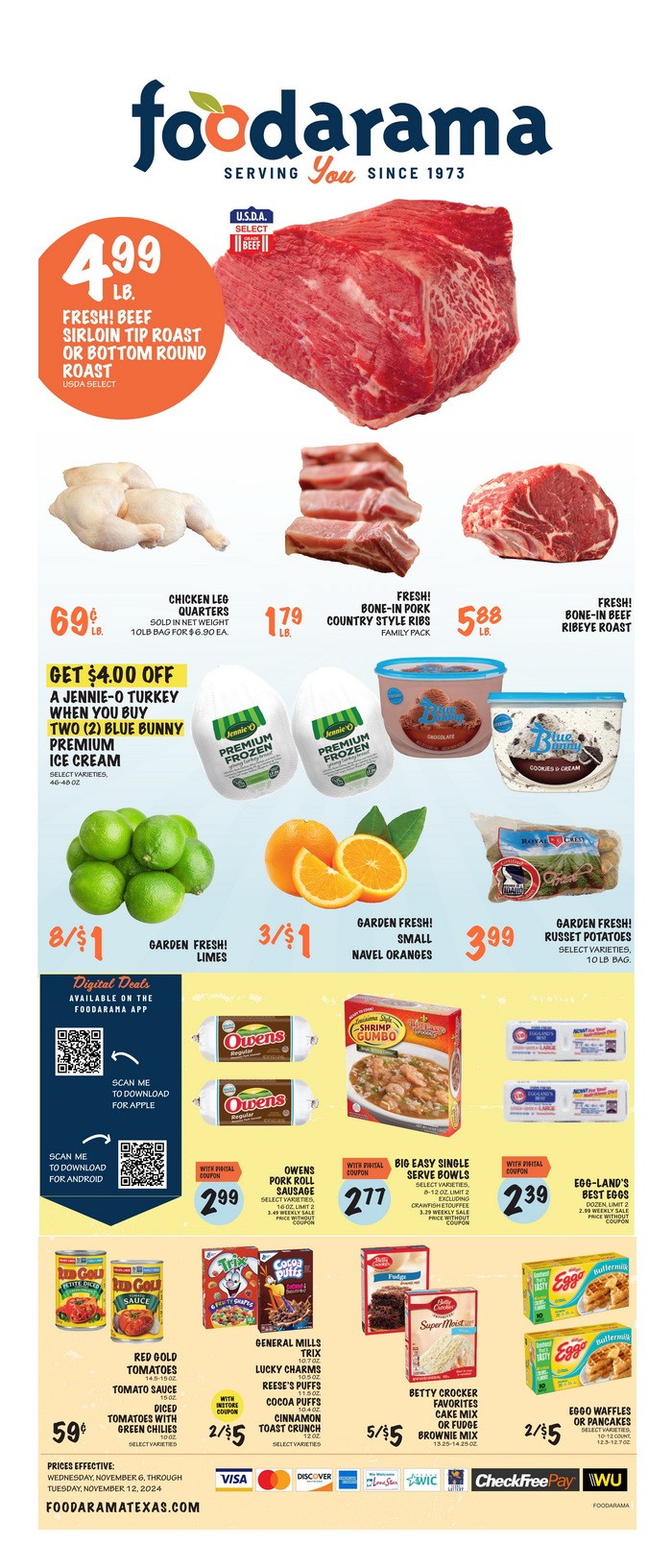 Foodarama Weekly Ad Nov 06 – Nov 12, 2024
