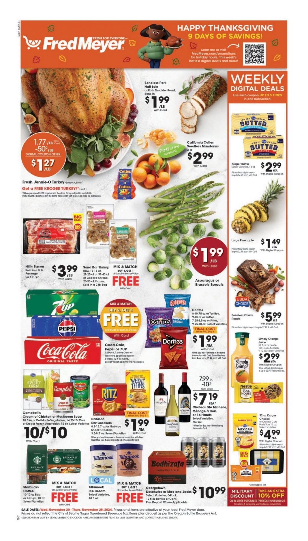 Fred Meyer Weekly Ad Nov 20 – Nov 28, 2024 (Thanksgiving Day and Black ...
