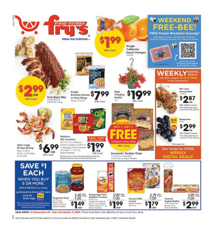 Fry's Food Weekly Ad Nov 29 – Dec 03, 2024