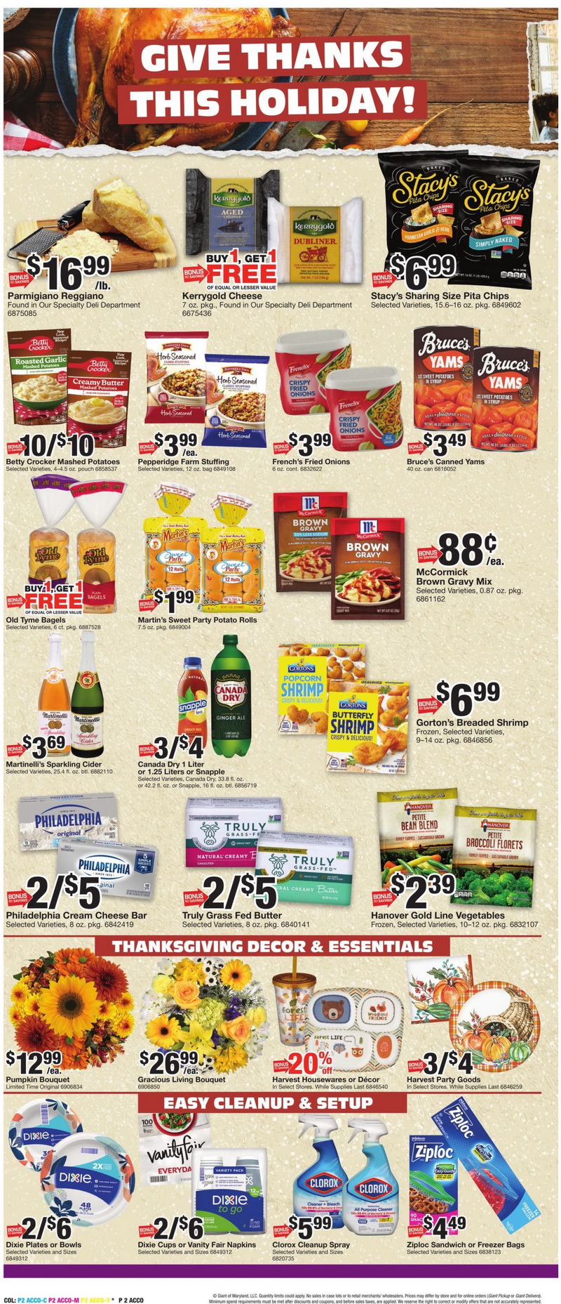 Giant Food Weekly Ad Nov 15 – Nov 21, 2024 (Thanksgiving Day Promotion Included)