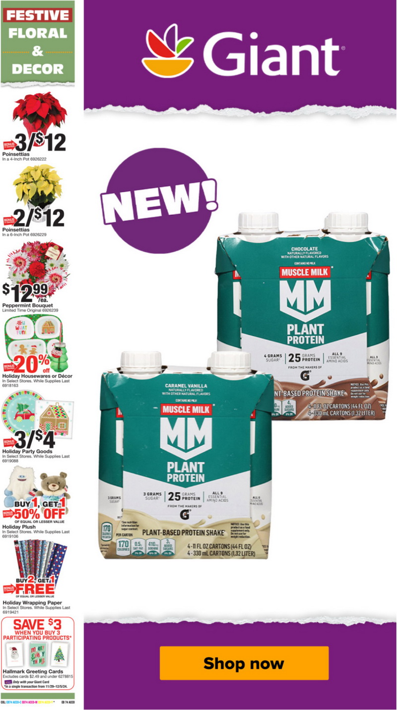 Giant Food Weekly Ad Nov 29 – Dec 05, 2024