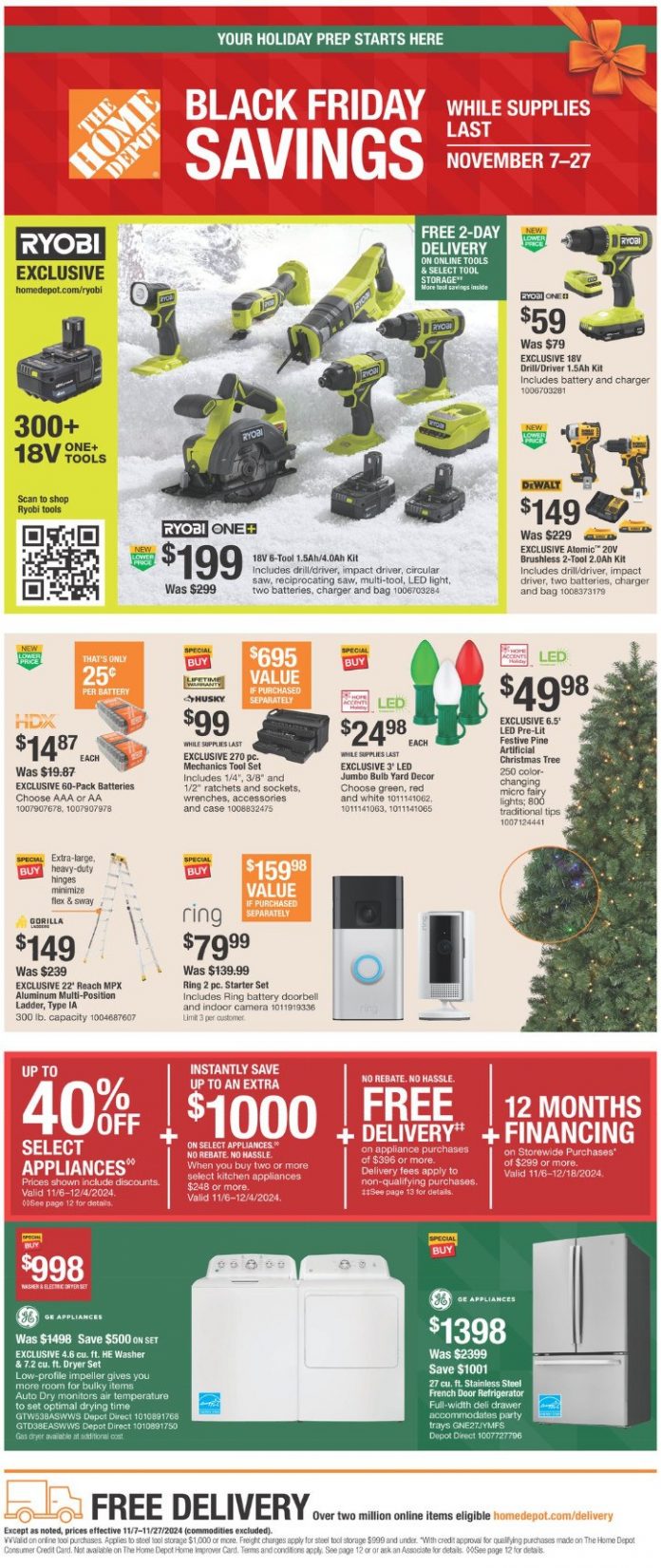 Home Depot Holiday Ad Nov 07 – Nov 27, 2024 (Black Friday Promotion ...