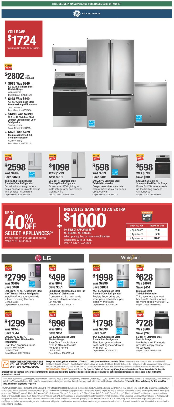 Home Depot Holiday Ad Nov 07 – Nov 27, 2024 (Black Friday Promotion ...