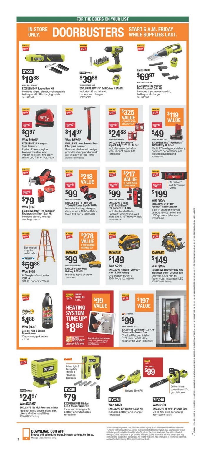 Home Depot Black Friday Deals Nov 28 – Dec 04, 2024