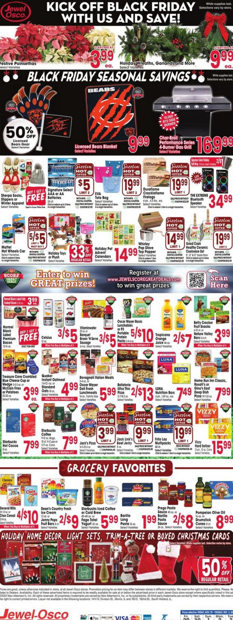 Jewel Osco Weekly Ad Nov 29 – Dec 03, 2024 (Black Friday Promotion ...