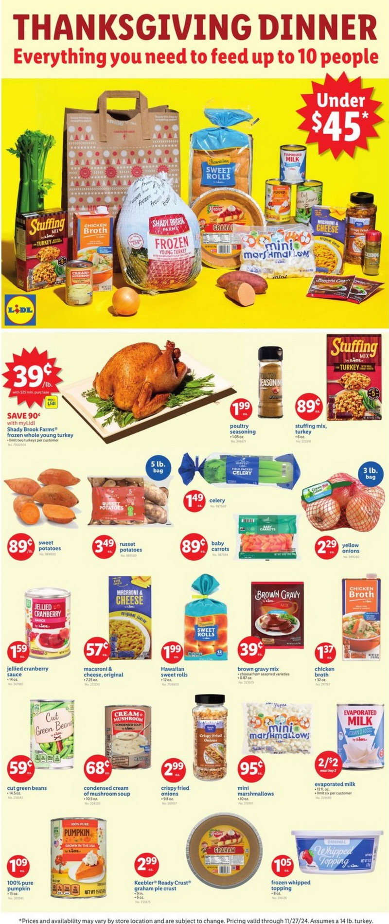 Lidl Weekly Ad Nov 20 – Nov 27, 2024 (Thanksgiving Day Promotion Included)