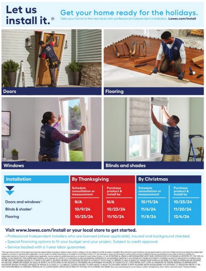 Lowe's In Store Promotion Ad Nov 07 – Nov 20, 2024 (Black Friday ...