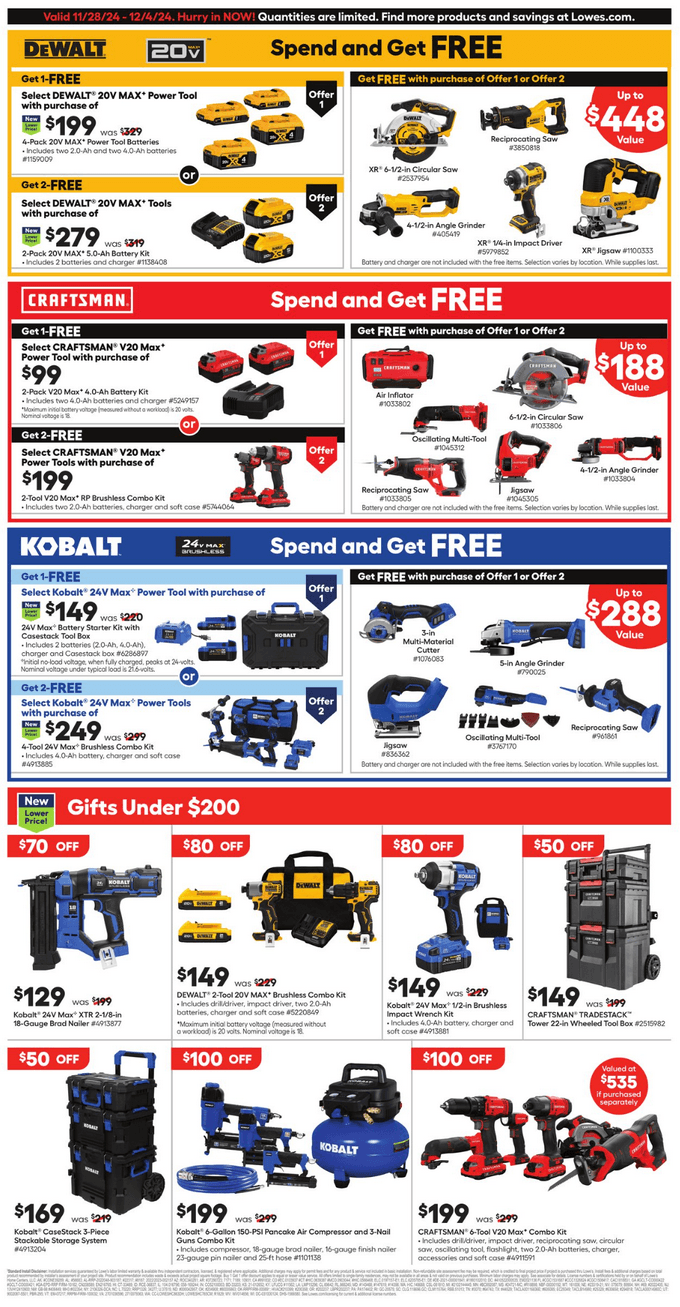 Lowe's In Store Promotion Ad Nov 28 – Dec 04, 2024 (Black Friday ...