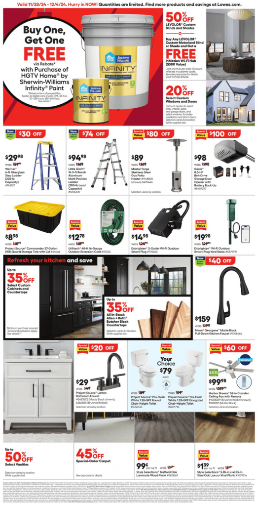 Lowe's In Store Promotion Ad Nov 28 – Dec 04, 2024 (Black Friday ...