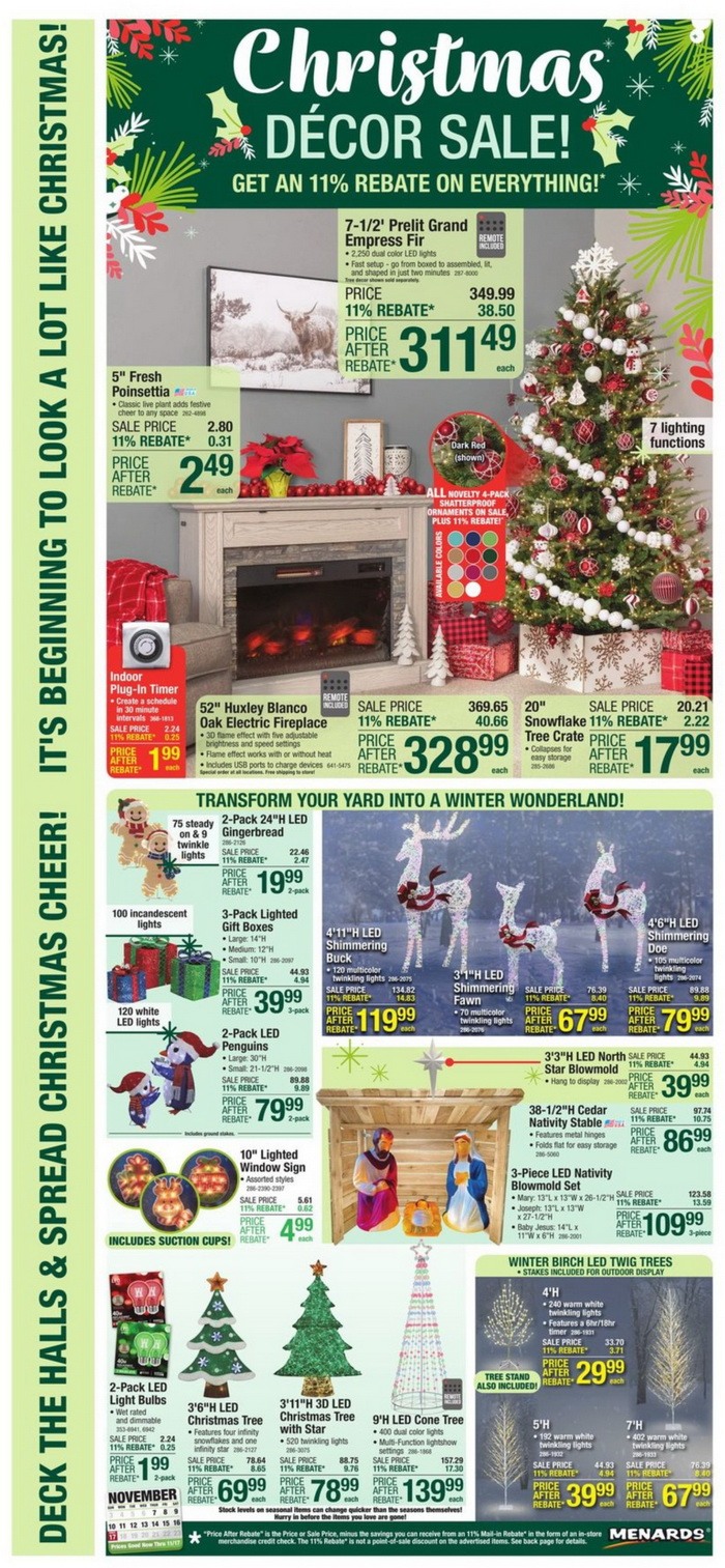 Menards Christmas Decor Sale Nov 07 – Nov 17, 2024