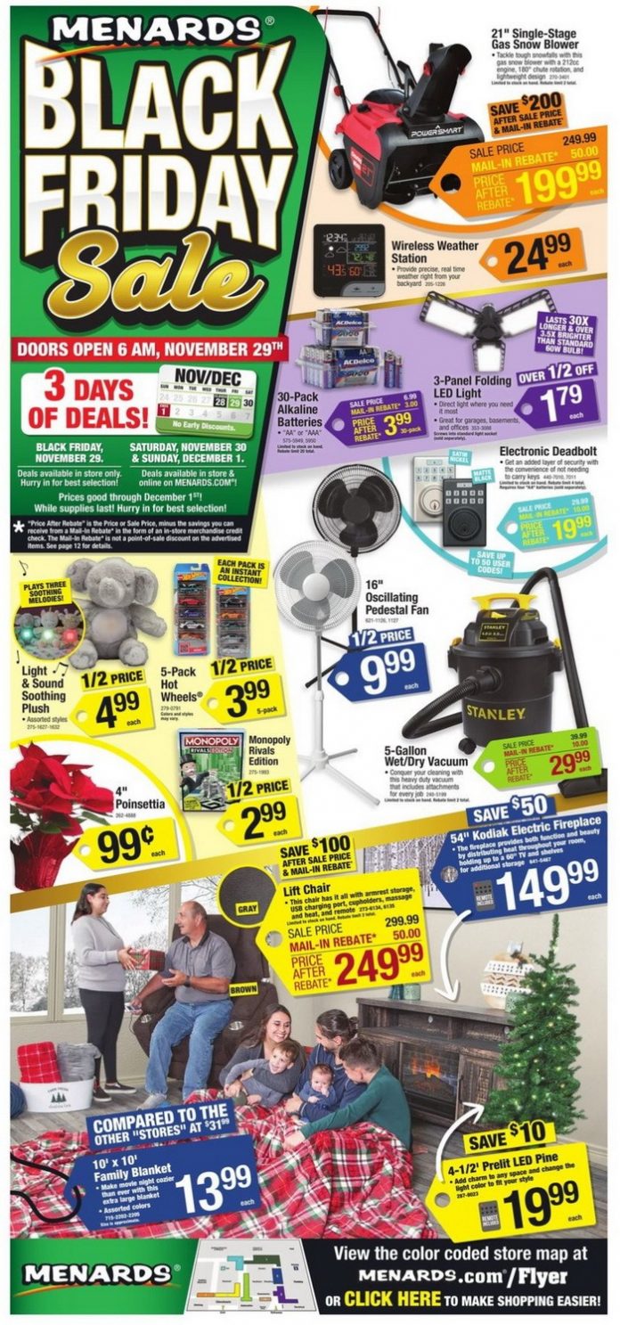 Menards Black Friday Sale Oct 28 – Dec 01, 2024