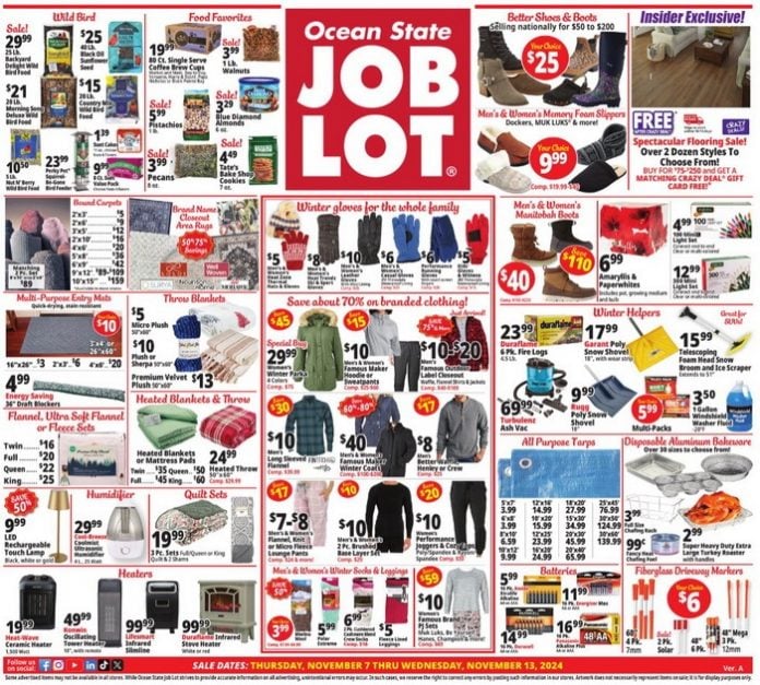 Ocean State Job Lot Weekly Ad Nov 07 – Nov 13, 2024