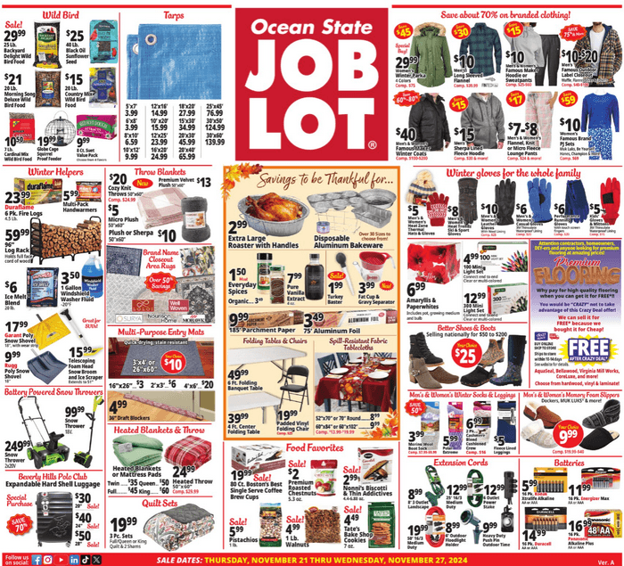 Ocean State Job Lot Weekly Ad Nov 21 – Nov 27, 2024