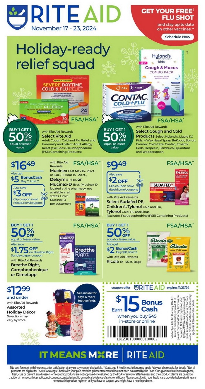 Rite Aid Weekly Ad Nov 17 – Nov 23, 2024
