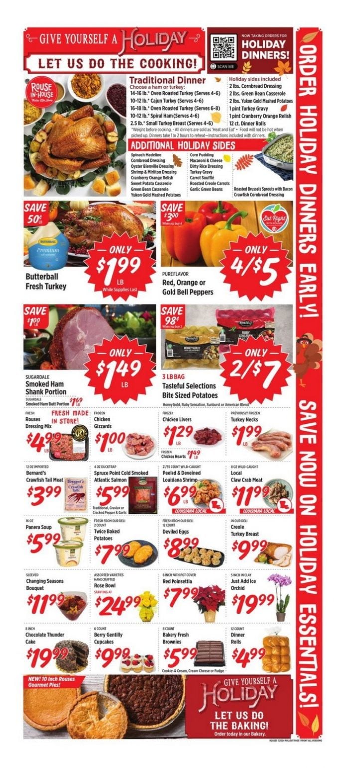 Rouses Weekly Ad Nov 20 – Nov 28, 2024 (Thanksgiving Promotion Included)