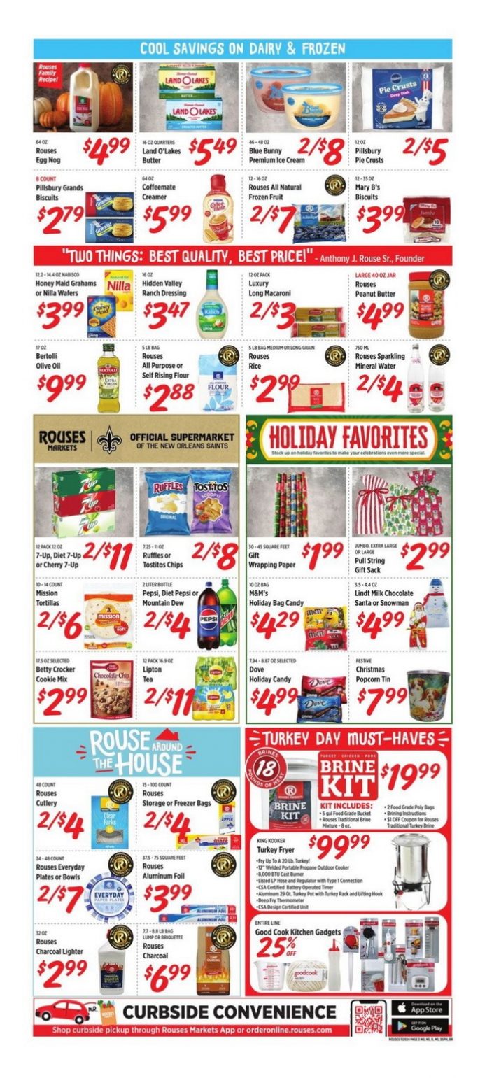 Rouses Weekly Ad Nov 20 – Nov 28, 2024 (Thanksgiving Promotion Included)