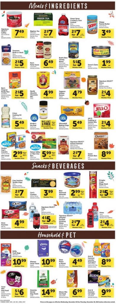 Safeway Weekly Ad Nov 20 – Nov 28, 2024 (Thanksgiving Day Promotion Included)