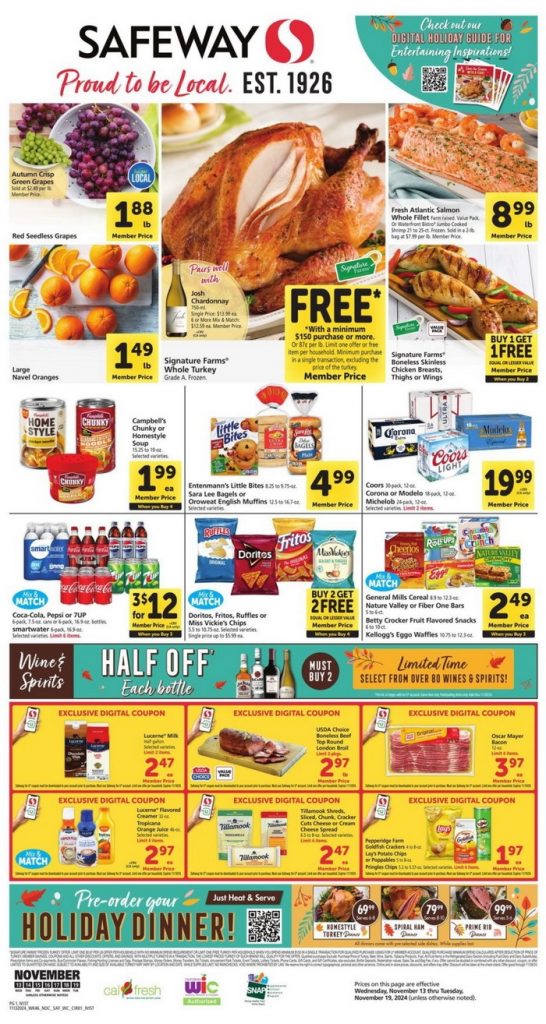 Safeway Weekly Ad Nov 13 – Nov 19, 2024