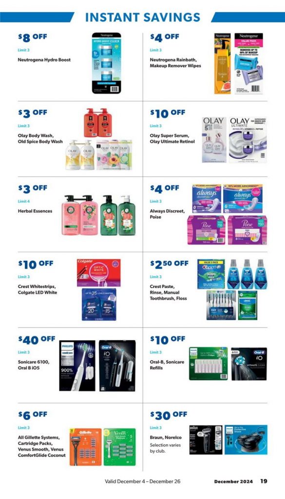 Sam's Club Instant Savings Ad Dec 04 – Dec 26, 2024