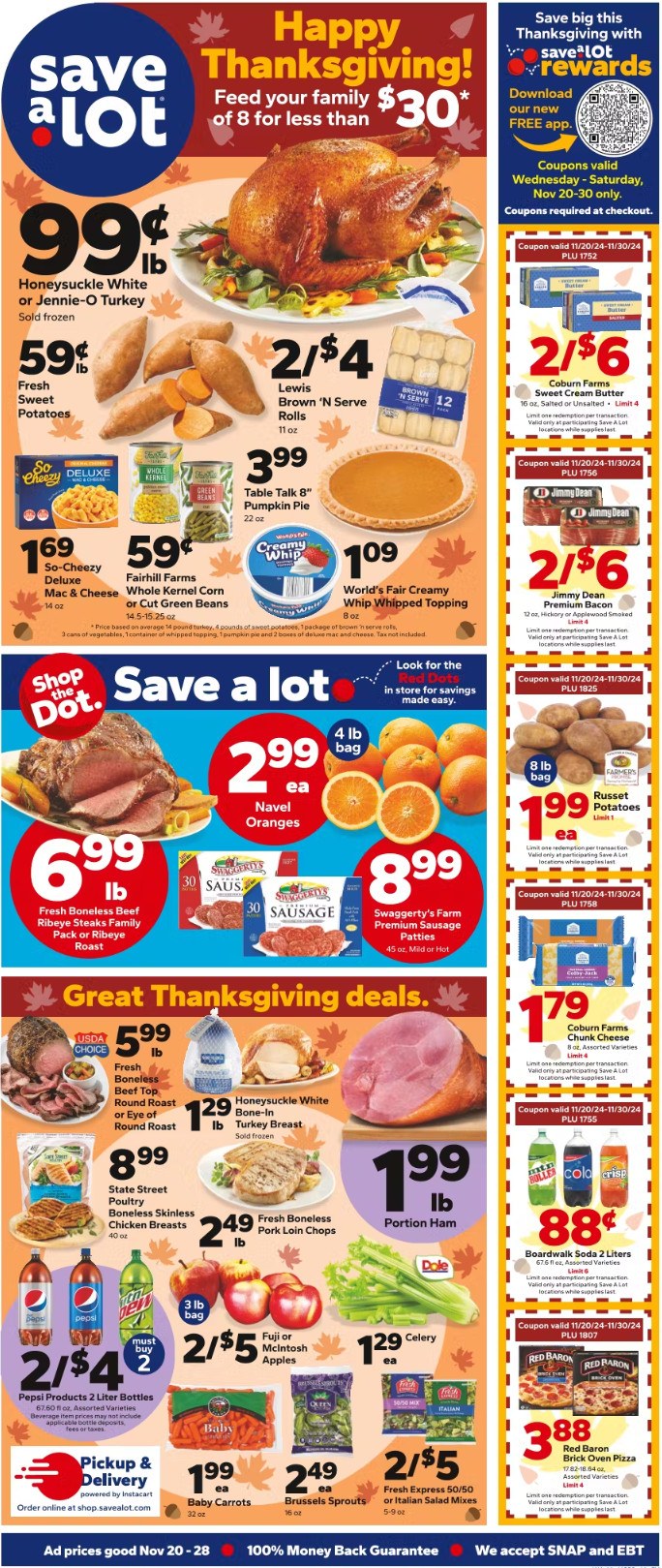Save A Lot Weekly Ad Nov 20 – Nov 28, 2024 (Thanksgiving Promotion ...