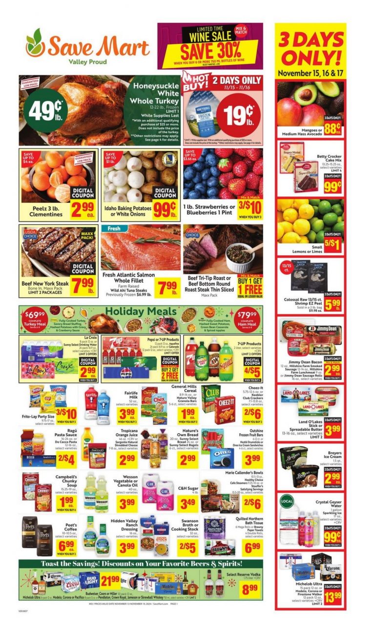 Save Mart Supermarkets Weekly Ad Nov 13 – Nov 19, 2024