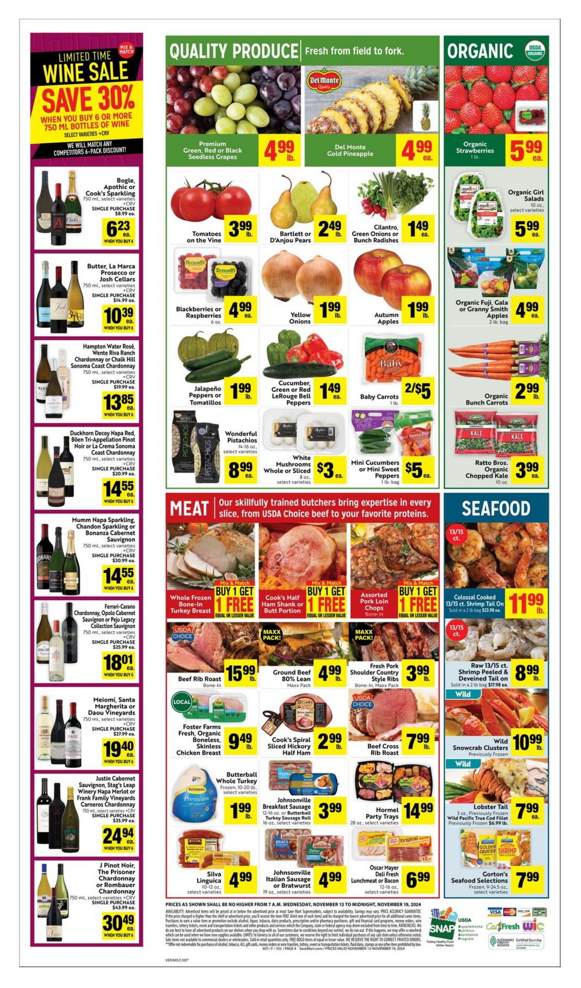 Save Mart Supermarkets Weekly Ad Nov 13 – Nov 19, 2024
