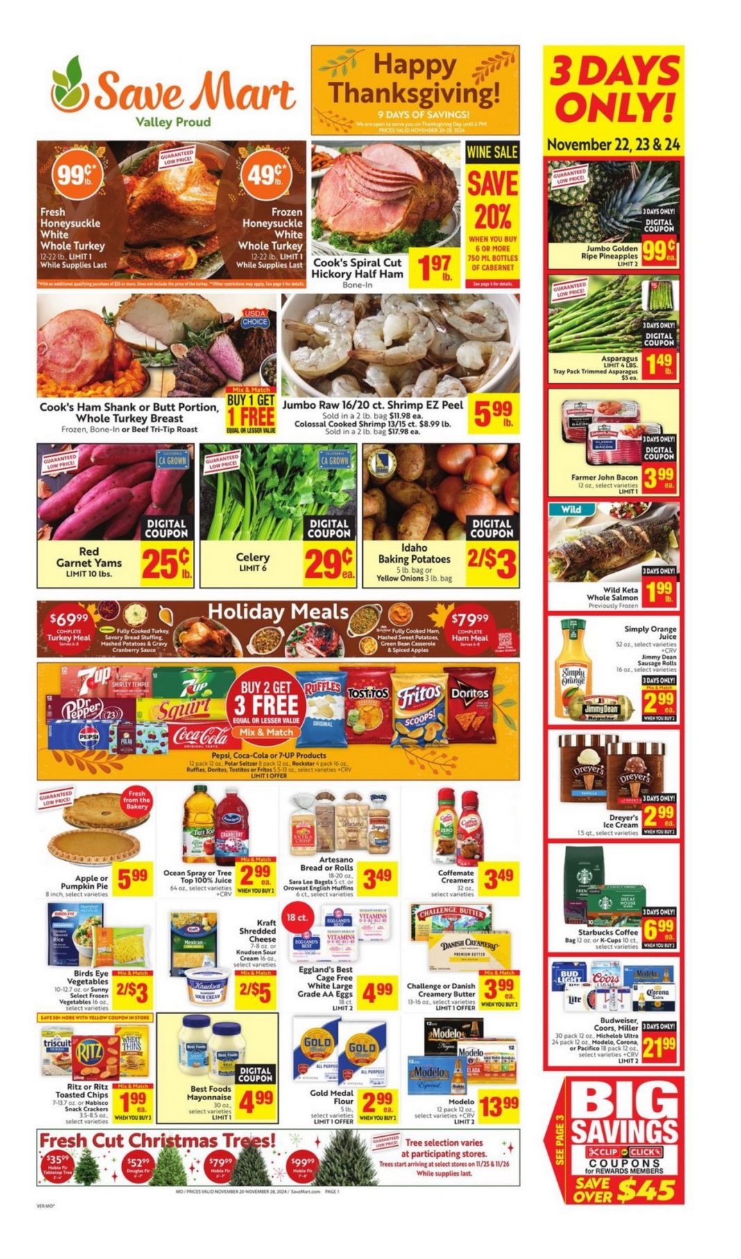 Save Mart Supermarkets Weekly Ad Nov 20 – Nov 28, 2024 (Thanksgiving ...