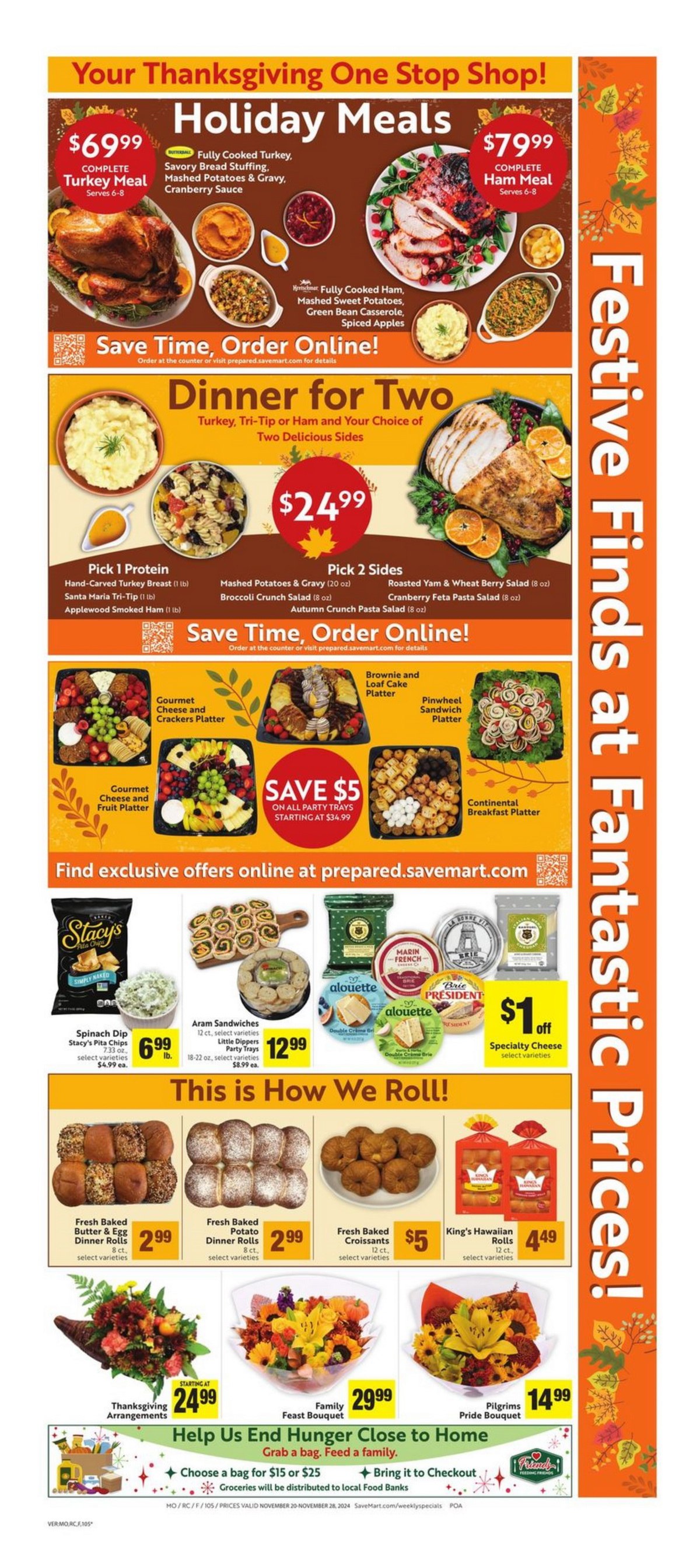 Save Mart Supermarkets Weekly Ad Nov 20 – Nov 28, 2024 (Thanksgiving Day Promotion Included)