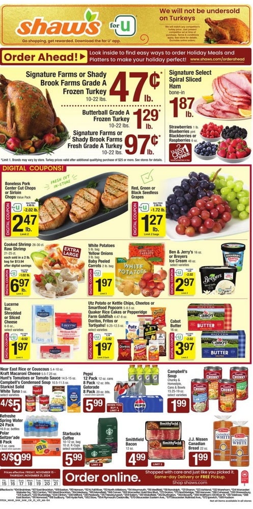 Shaw's Weekly Ad Nov 15 – Nov 21, 2024
