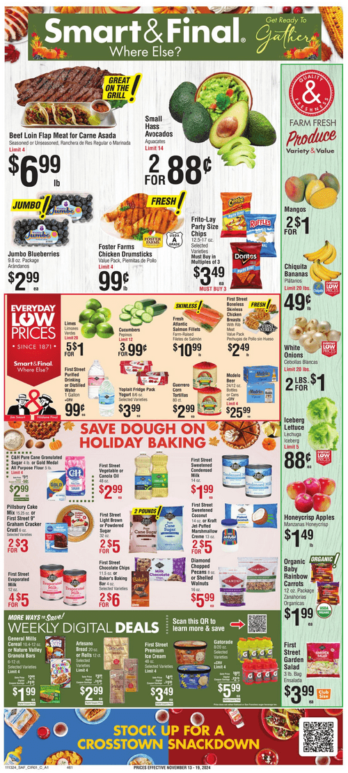 Smart & Final Weekly Ad Nov 13 – Nov 19, 2024