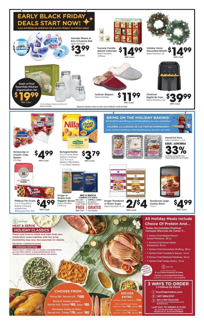 Smith's Food and Drug Weekly Ad Nov 20 – Nov 28, 2024 (Thanksgiving Promotion Included)