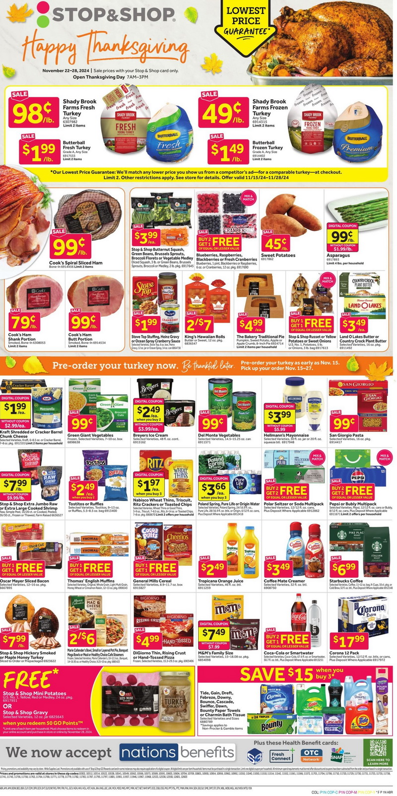 Stop & Shop Weekly Ad Nov 22 – Nov 28, 2024 (Thanksgiving Day Promotion ...