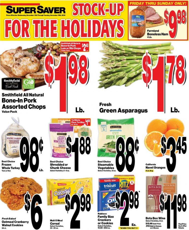 Super Saver Weekly Ad Nov 13 – Nov 19, 2024