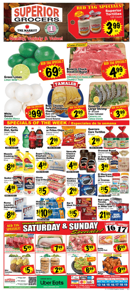 Superior Grocers Weekly Ad Nov 13 –Nov 19, 2024