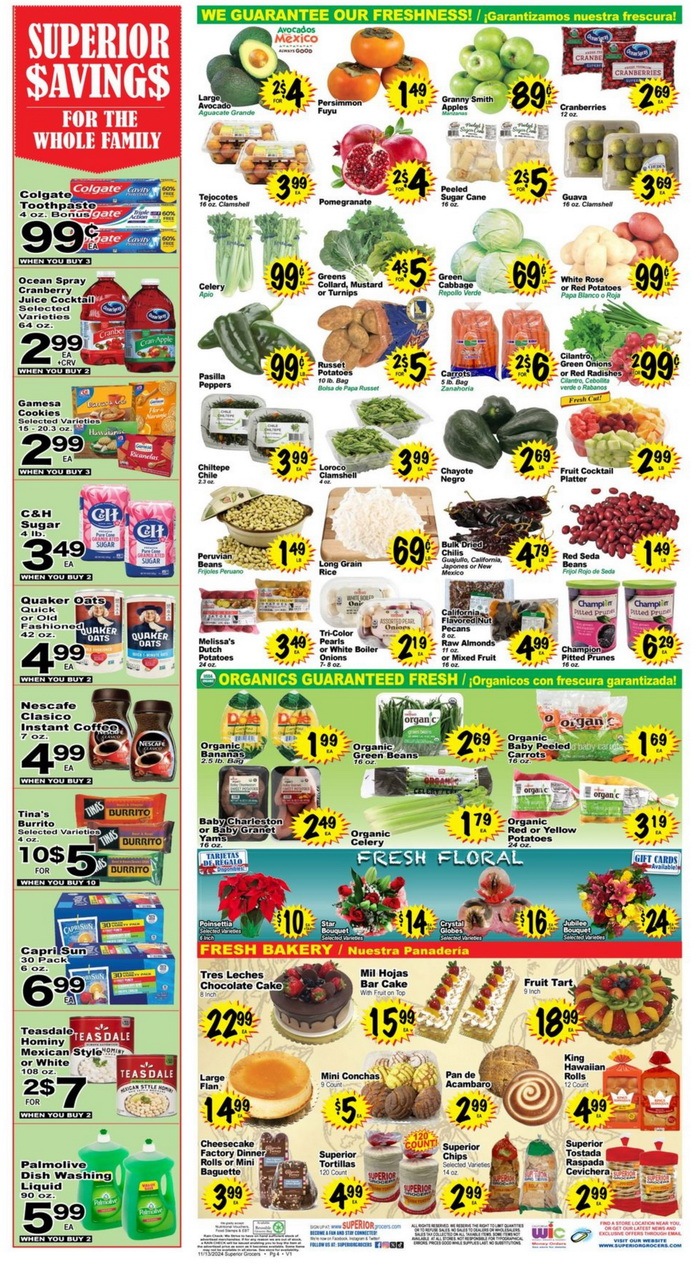 Superior Grocers Weekly Ad Nov 27 – Dec 03, 2024 (Thanksgiving ...
