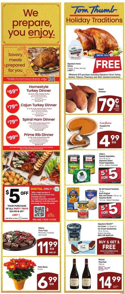 Tom Thumb Weekly Ad Nov 06 – Nov 12, 2024