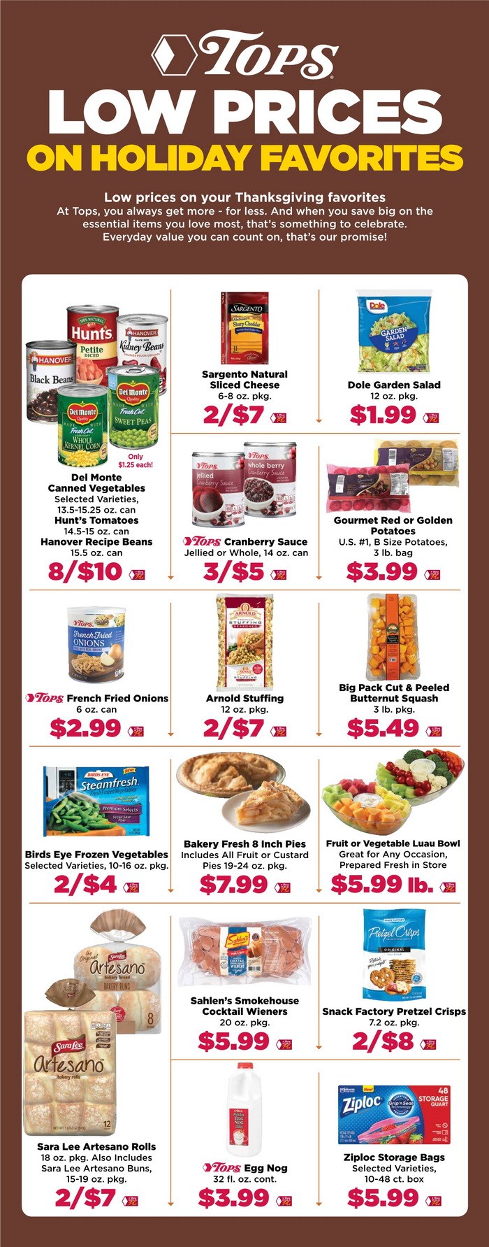 Tops Weekly Ad Nov 24 – Nov 30, 2024 (Thanksgiving Promotion Included)