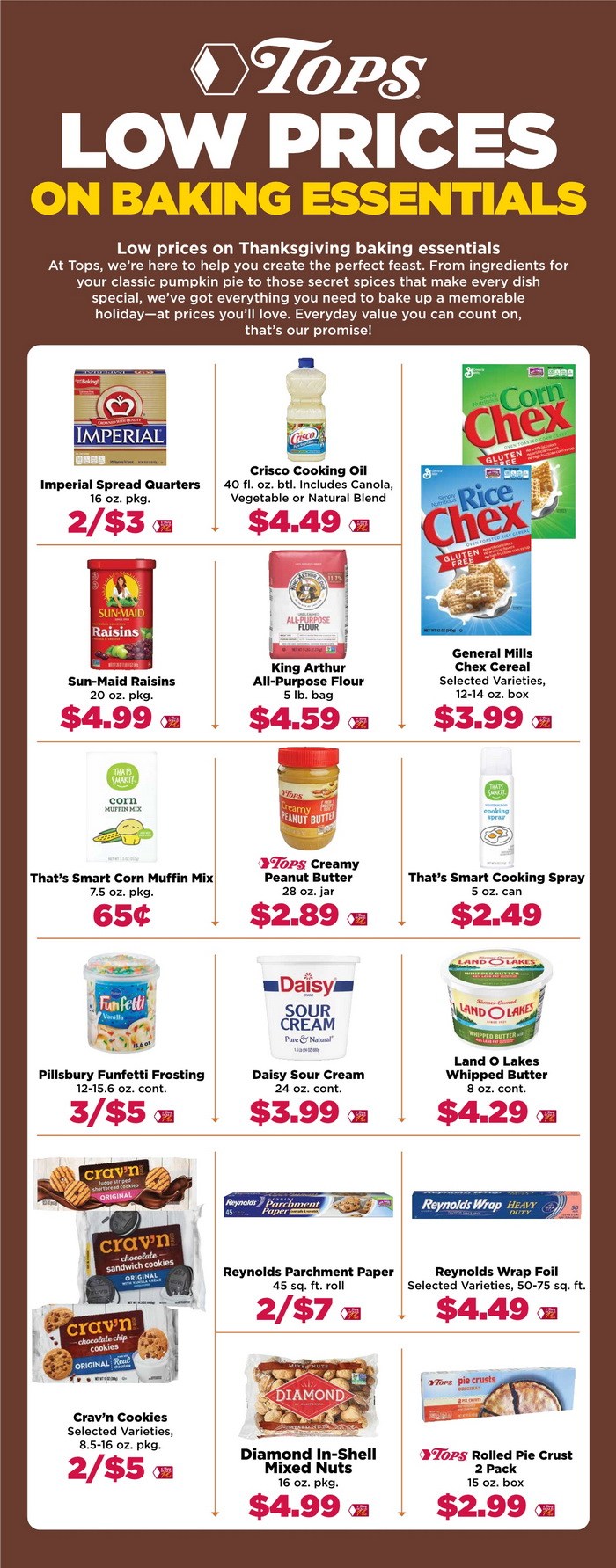 Tops Weekly Ad Nov 24 – Nov 30, 2024 (Thanksgiving Promotion Included)