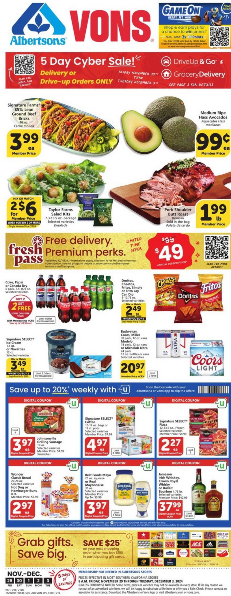 Vons Weekly Ad Nov 29 – Dec 03, 2024