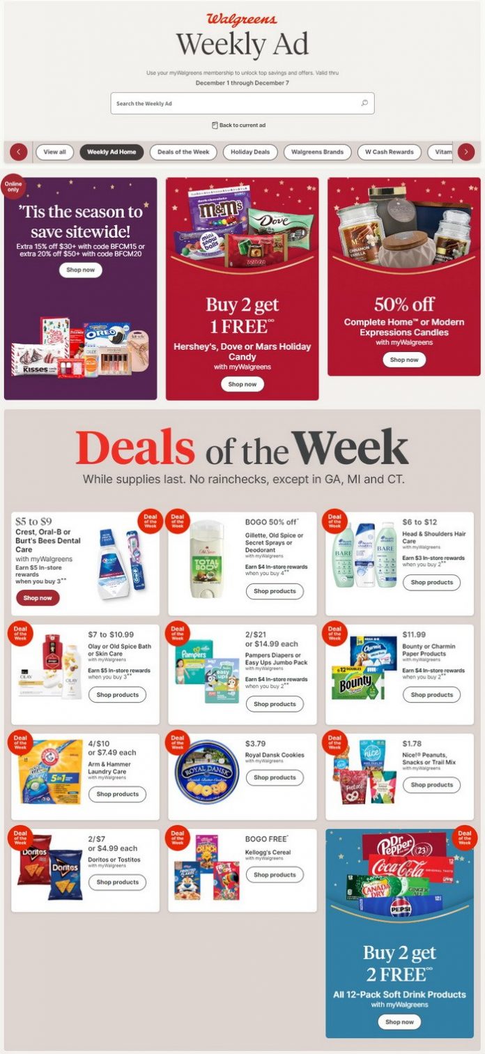 Walgreens Weekly Ad Dec 01 – Dec 07, 2024
