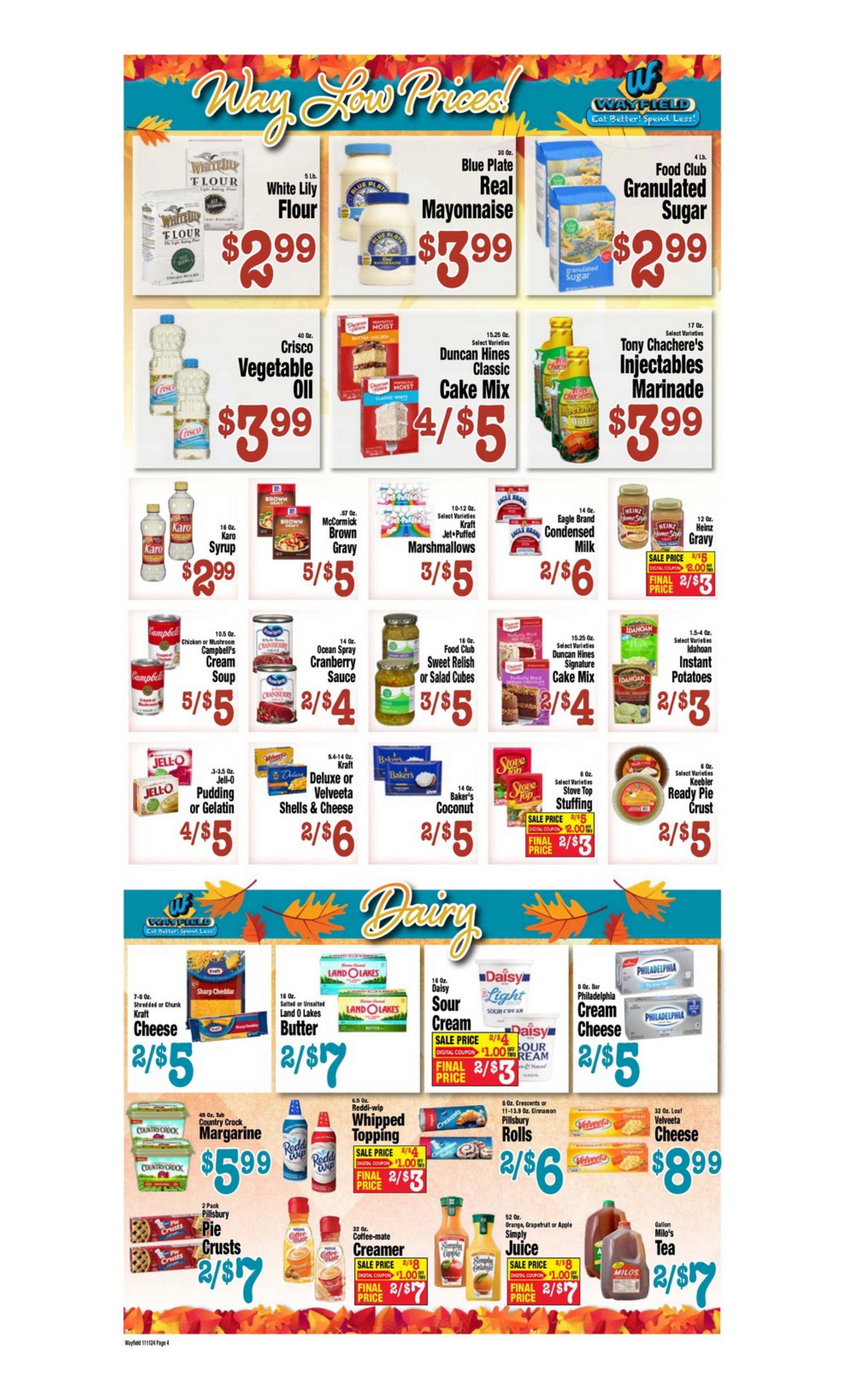 Wayfield Foods Weekly Ad Nov 11 – Dec 01, 2024