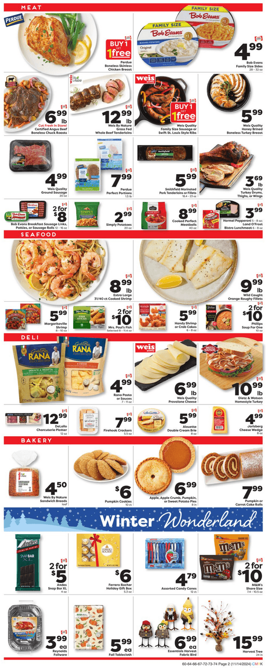 Weis Markets Weekly Ad Nov 14 – Nov 20, 2024 (Thanksgiving Day ...