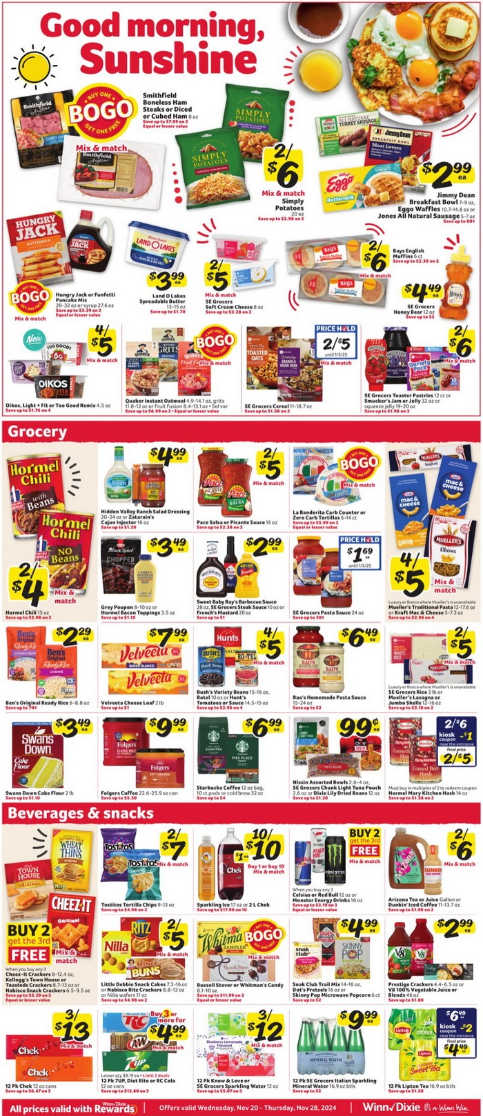 Winn-Dixie Weekly Ad Nov 20 – Nov 28, 2024 (Thanksgiving Promotion Included)