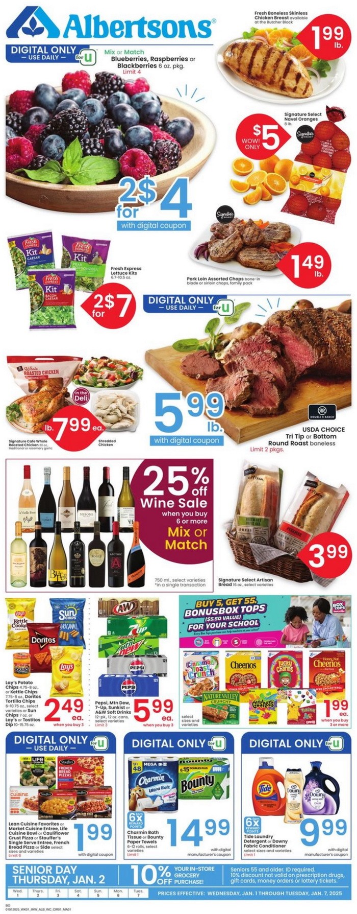 Albertsons Weekly Ad Jan 01 – Jan 07, 2025