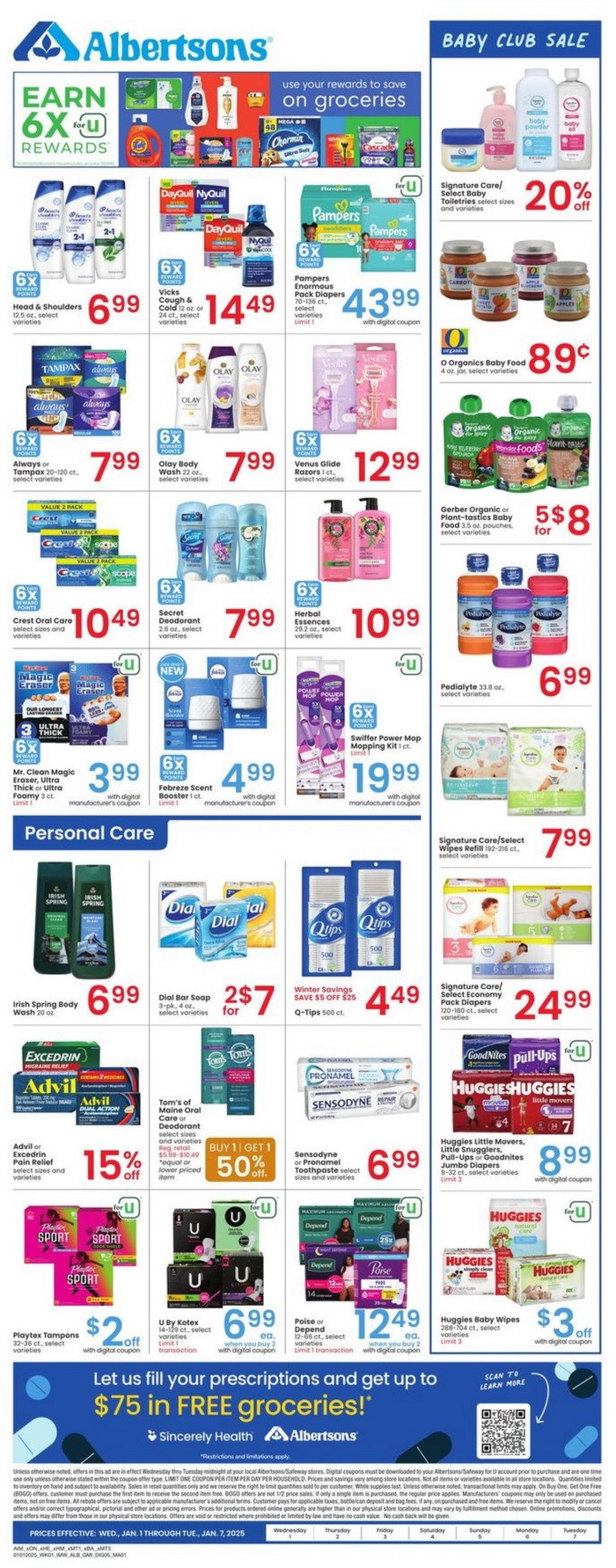 Albertsons Weekly Ad Jan 01 – Jan 07, 2025