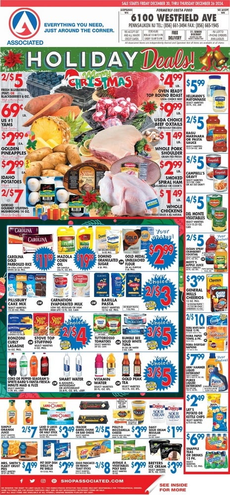 Associated Supermarkets Weekly Ad Dec 20 – Dec 26, 2024
