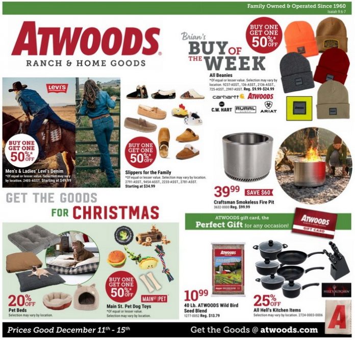Atwoods Weekly Ad Dec 11 – Dec 15, 2024 (Christmas Promotion Included)