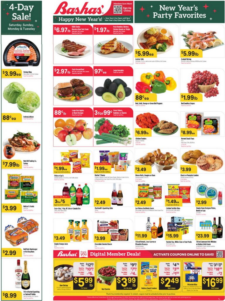 Bashas Weekly Ad Dec 25 – Dec 31, 2024